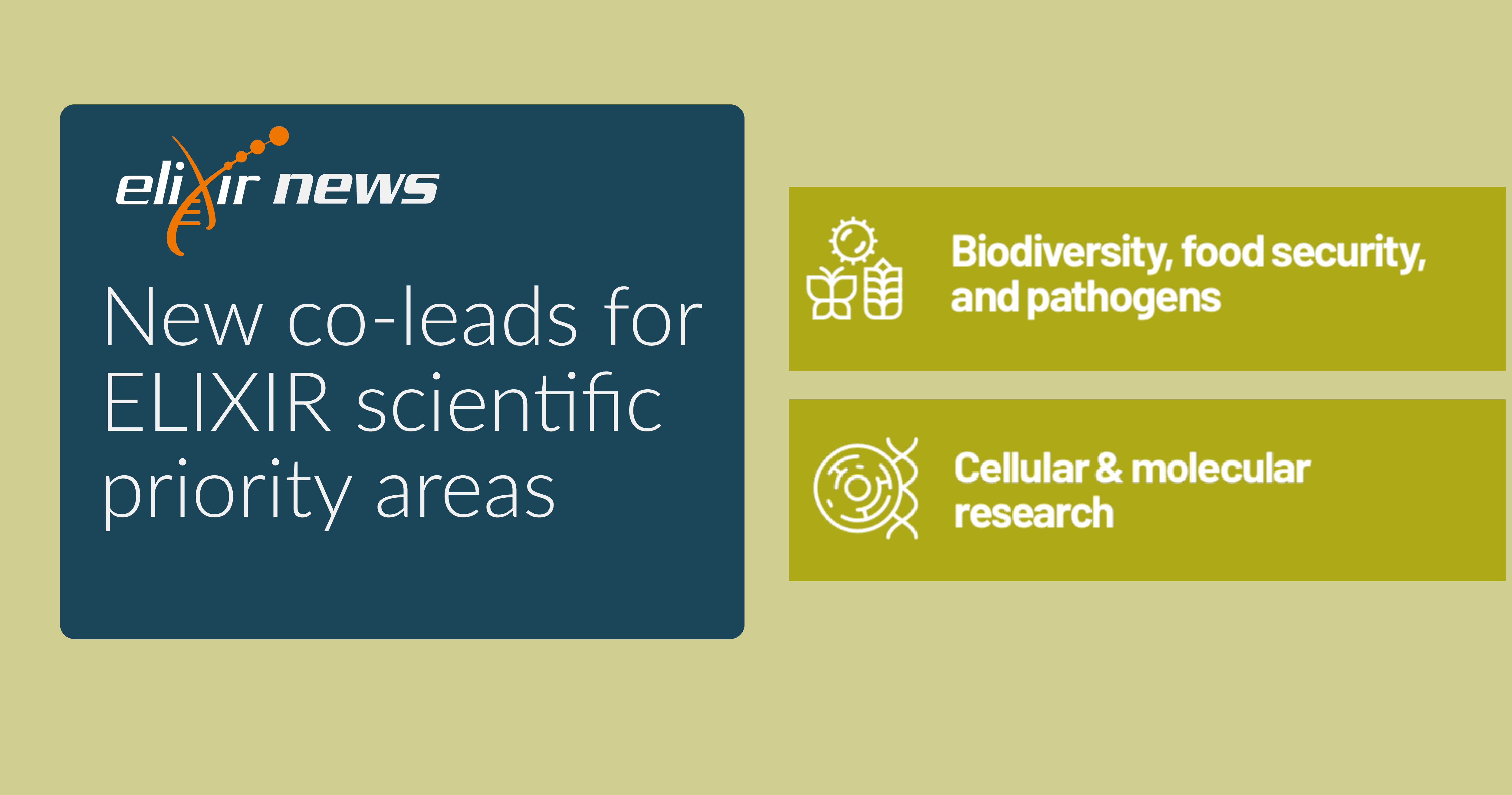 New co-leads for ELIXIR scientific priority areas | ELIXIR